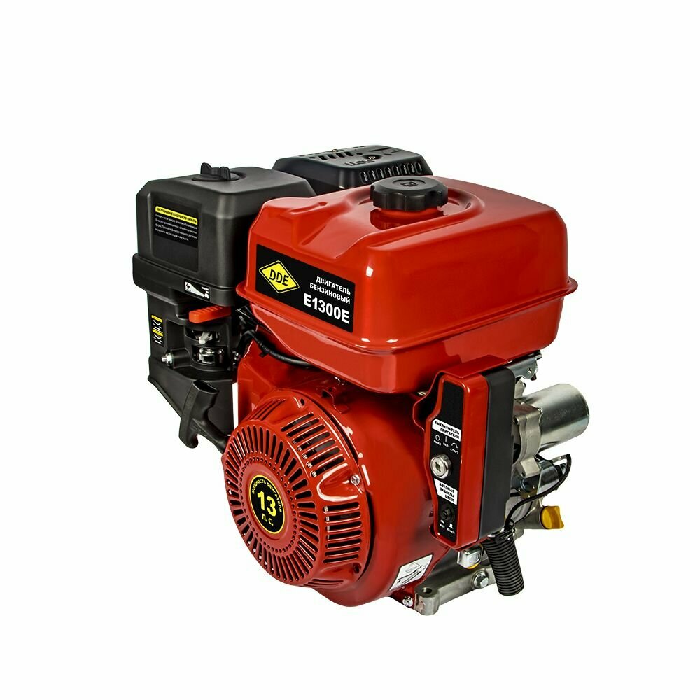 Двигатель бензиновый 4Т DDE E1300E-S25 (13 л. с, 389 куб. см, к/л 25 мм, шпонка, элстарт) (794-685), шт