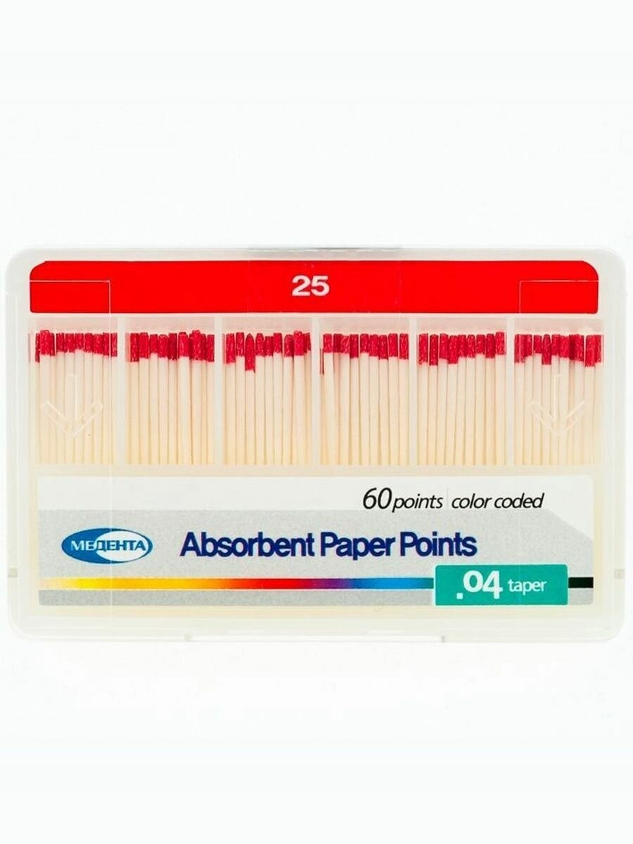 Штифты бумажные конус 04 (60шт) №25, мета