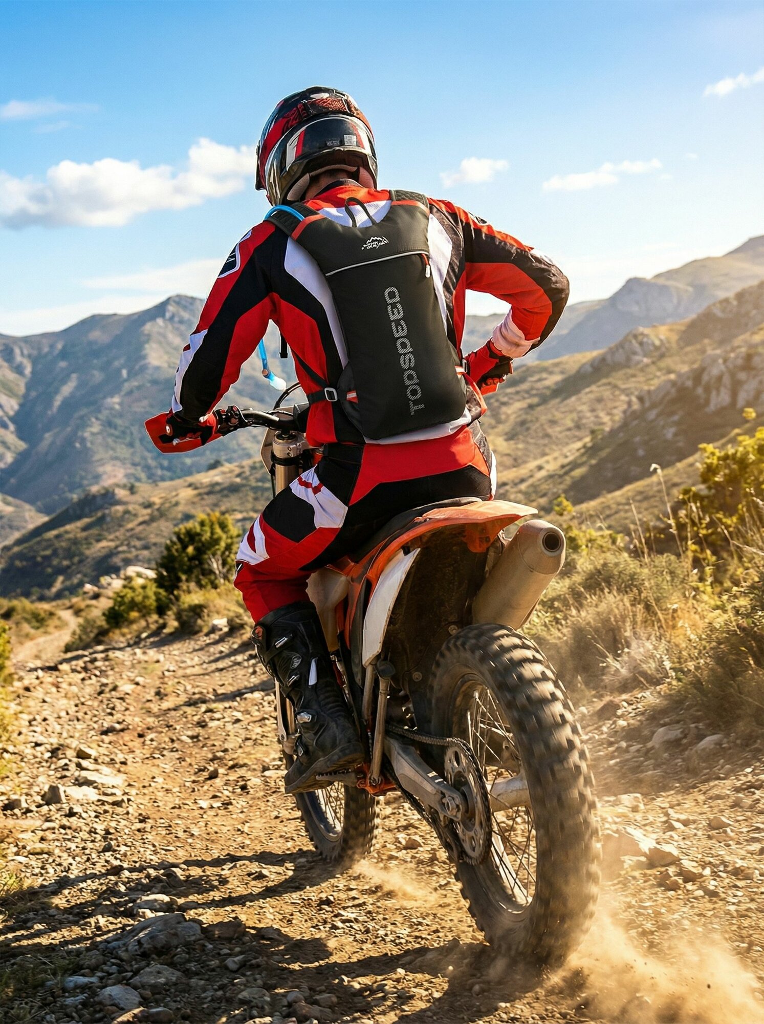 Моторюкзак Desment Mini черный + гидропак 1л. Рюкзак для бега, мотоцикла