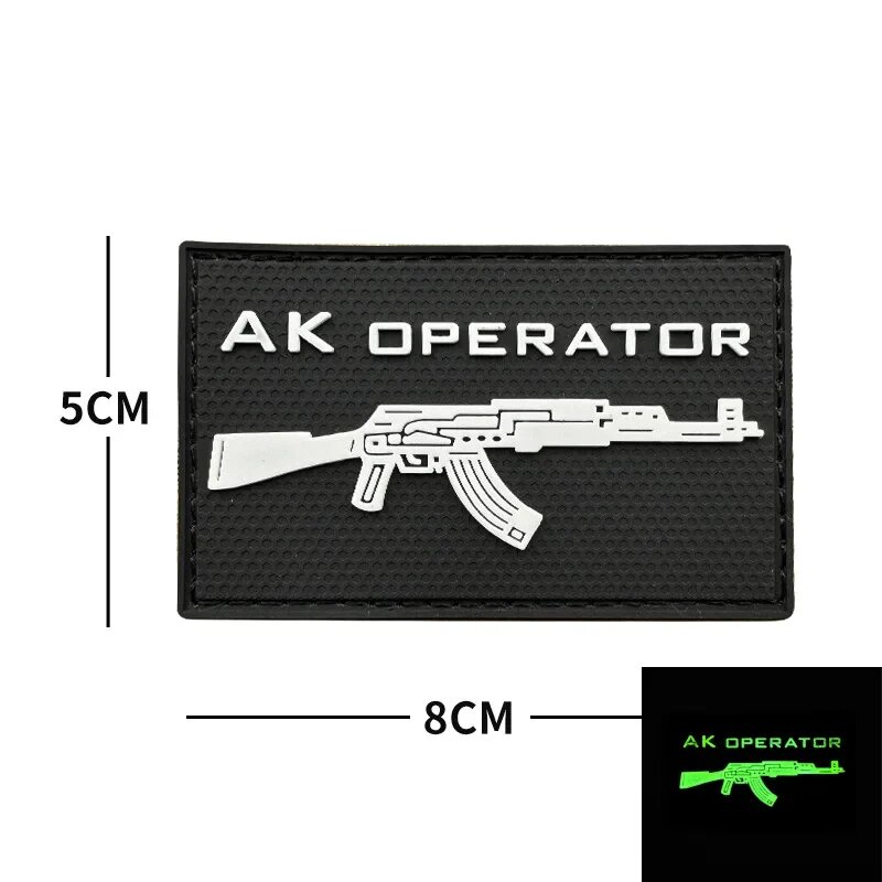 Тактическая нашивка АК из ПВХ TH959-02