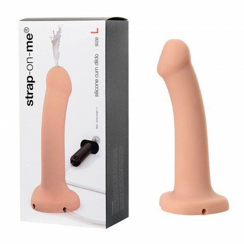 K-6013250 Фаллоимитатор Strap-On-Me Dildo Semi-Realistic с функцией эякуляции, ванильный (L - 19.6, Ø 3.6 см) Strap-on-me