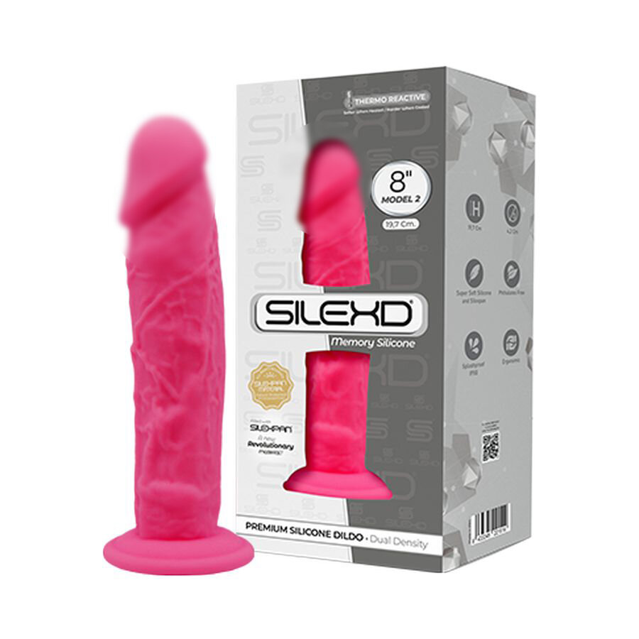 Фаллоимитатор SILEXD, розовый, 20 см, силикон, 19,7 см, диаметр 4,2 см