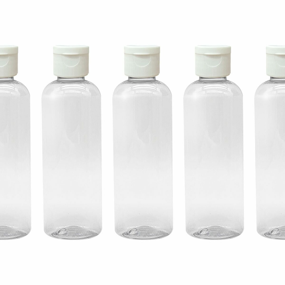 Дорожный набор флаконов Daswerk в косметичке с наклейками, 5х100мл, цвет белый (609305)