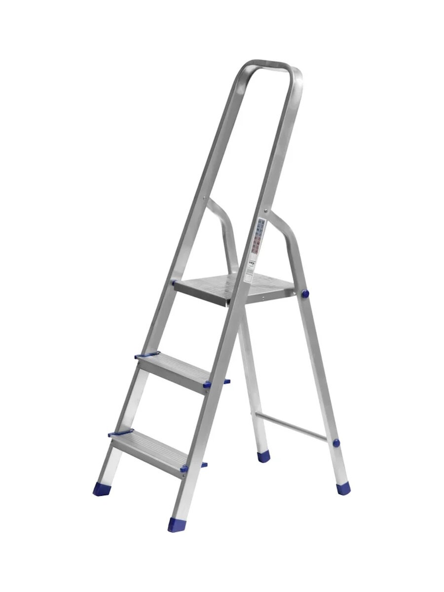 Стремянка Сибин 38801-03 алюминий, 3 ступени, 2,7 м, до 150 кг