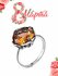 Кольцо тонкое ZLATBERRY, серебро, 925 проба, султанит синтетический, размер 21.5...
