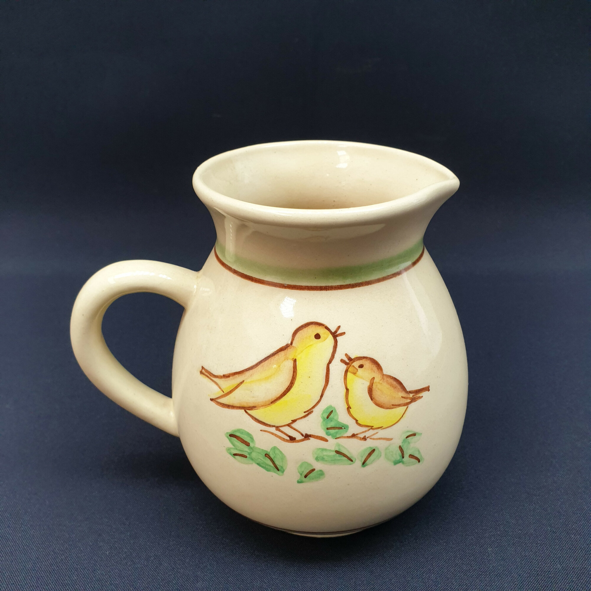 Винтажный кувшин, керамика роспись 0.8 л, СССР