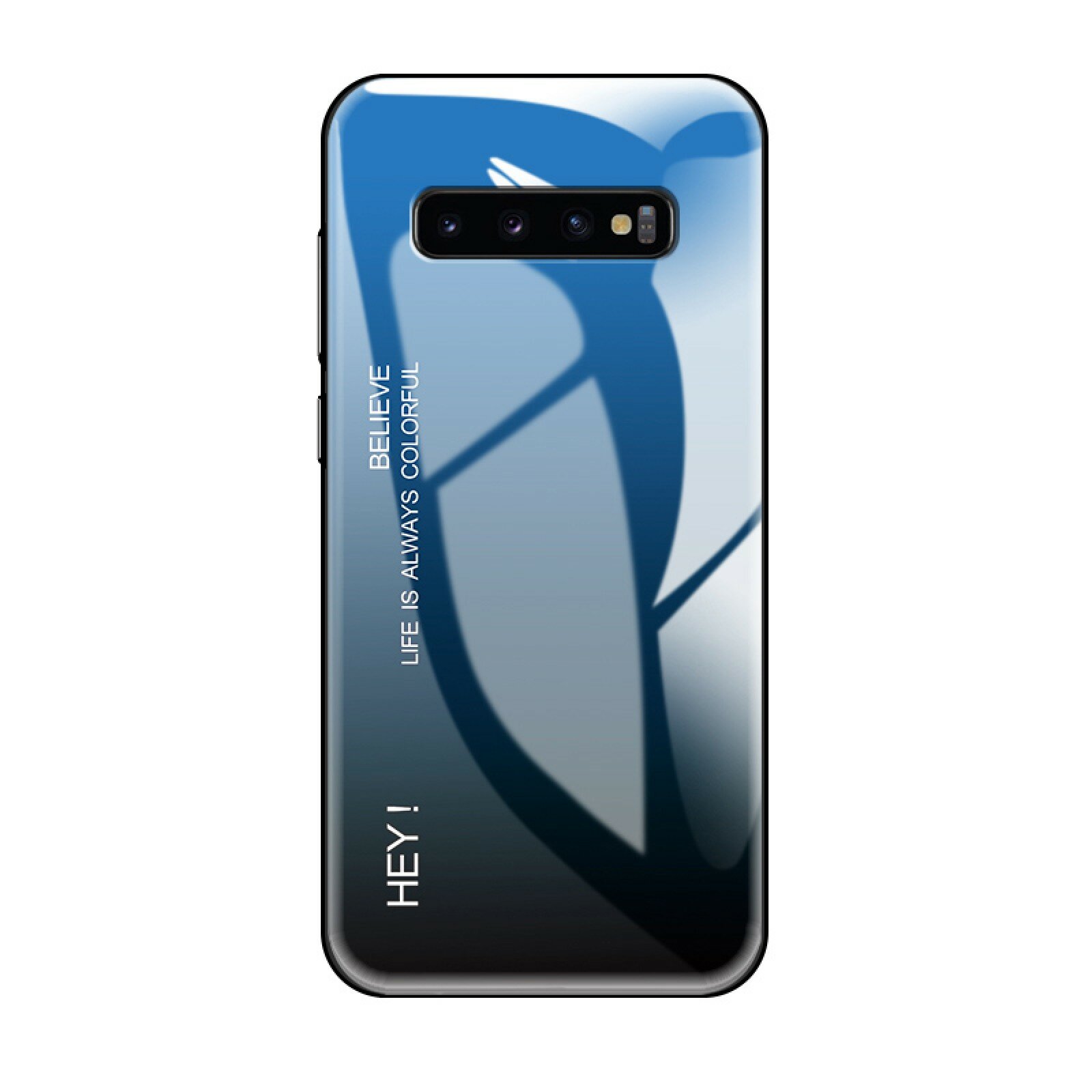 Чехол-бампер MyPads для Samsung Galaxy Note 8 с закаленным стеклом и градиентным эффектом, синий
