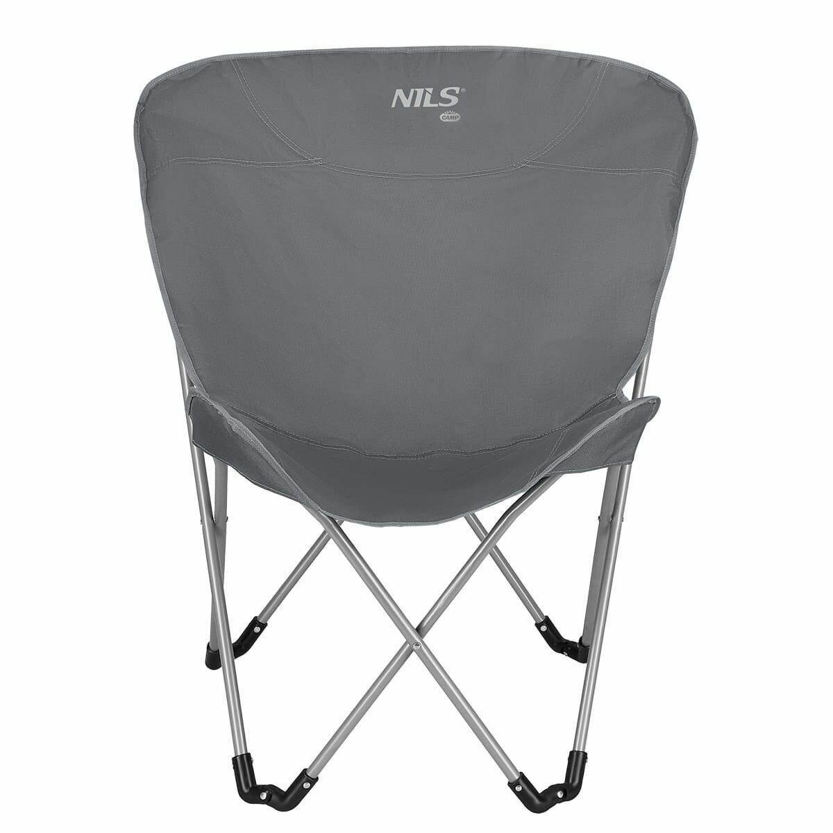 Стул походный Decathlon Nils Camp NC3051, серый, полиэстер, алюминий, 110 кг