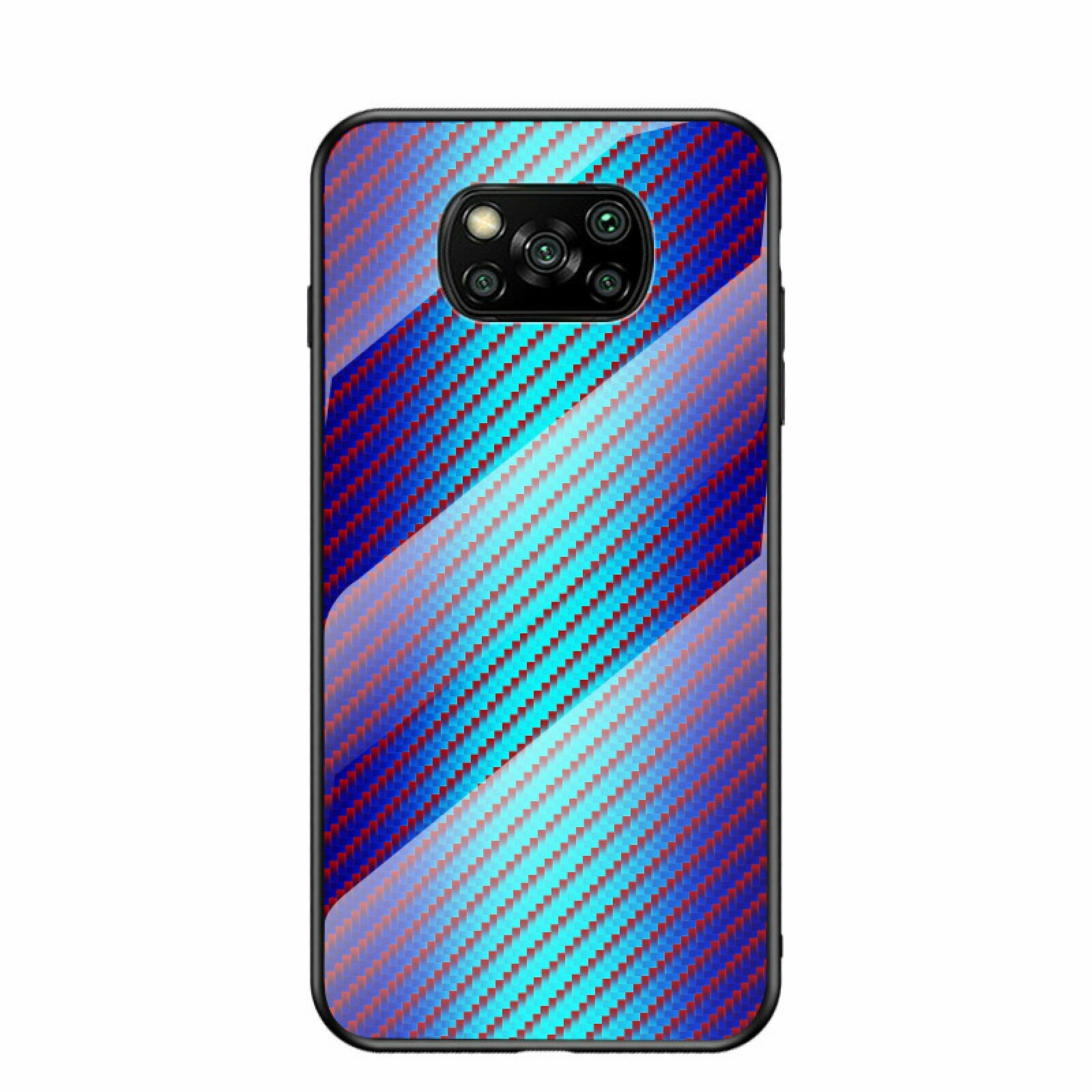 Чехол-бампер MyPads для Xiaomi POCO X3 / X3 NFC / X3 Pro из закаленного стекла с градиентом и зеркальным блеском