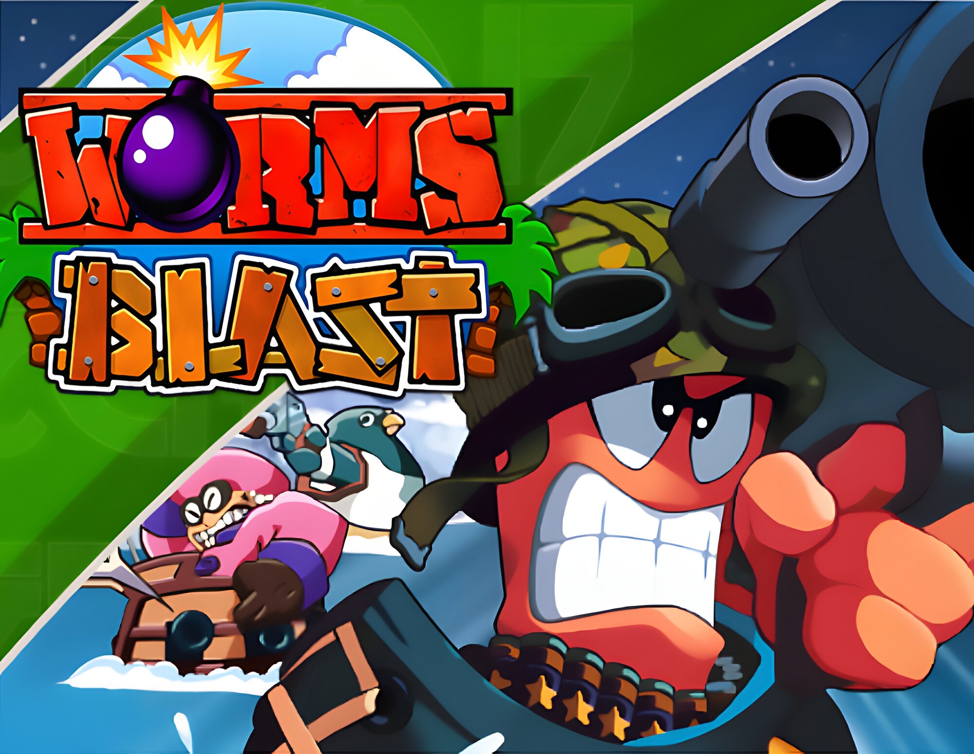 Worms Blast, Team 17 Software, цифровая версия, Steam (Для платформы PC)