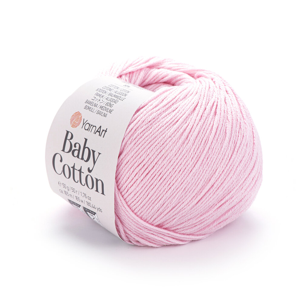 Пряжа для вязания YarnArt Baby Cotton 410 светло-розовый 50 гр/165 м 50% хлопок, 50% акрил