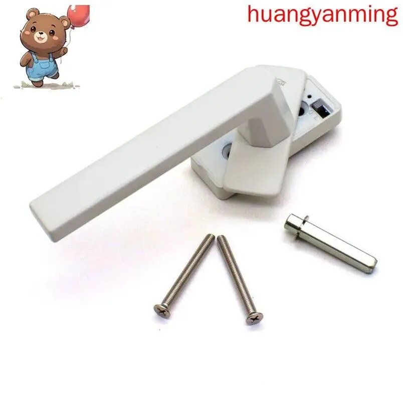 Ручка оконная TODN со встроенным детским замком, квадратный стержень 7*40 мм, цвет белый 9016