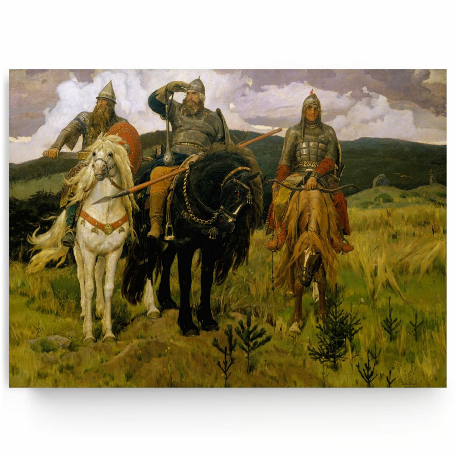 Картина / репродукция, Виктор Васнецов "богатыри", 60х80 см.