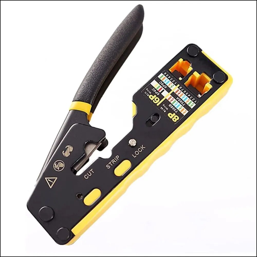 Обжимной инструмент для кабеля RJ-45/RJ-11/RJ-12. Кримпер для витой пары.