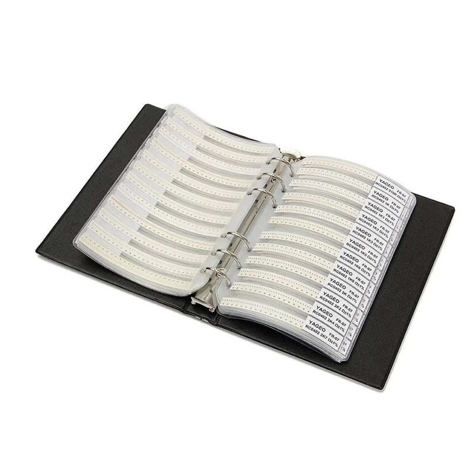 Набор резисторов SMD 0402 MyPads 8500 шт 1% допуск в образцовом альбоме