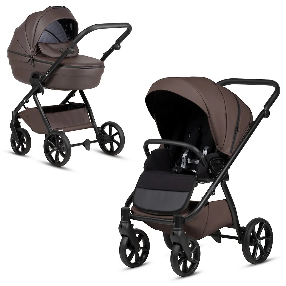 Детская коляска 2в1 Tutis Uno 6+, цвет Cioccolata / Eco (Шоколадный / Экокожа), артикул производителя 1602177