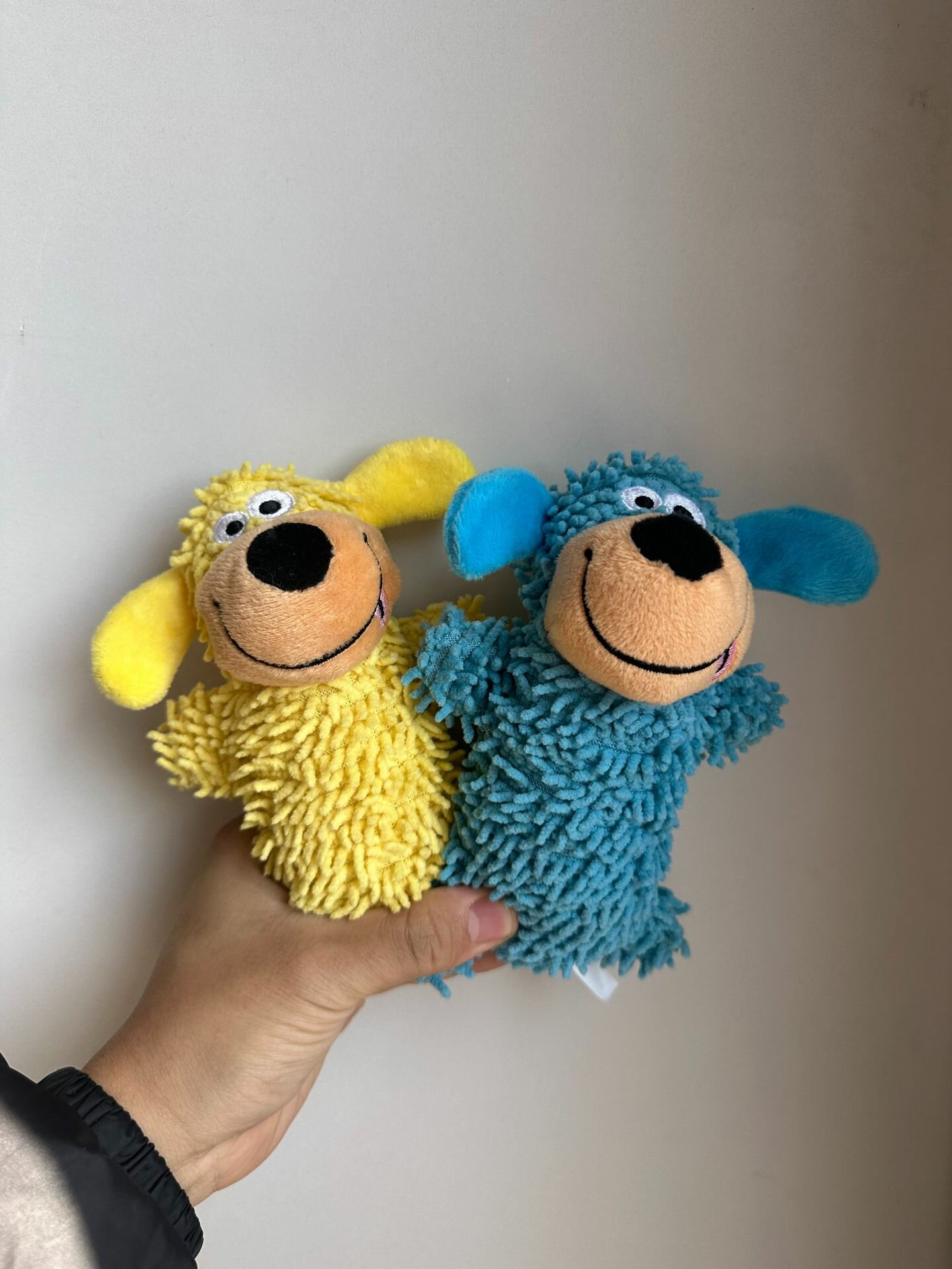 Игрушка для собак, милая, издающая звуки, очищающая зубы, интерактивная плюшевая игрушка-швабра для домашних животных.