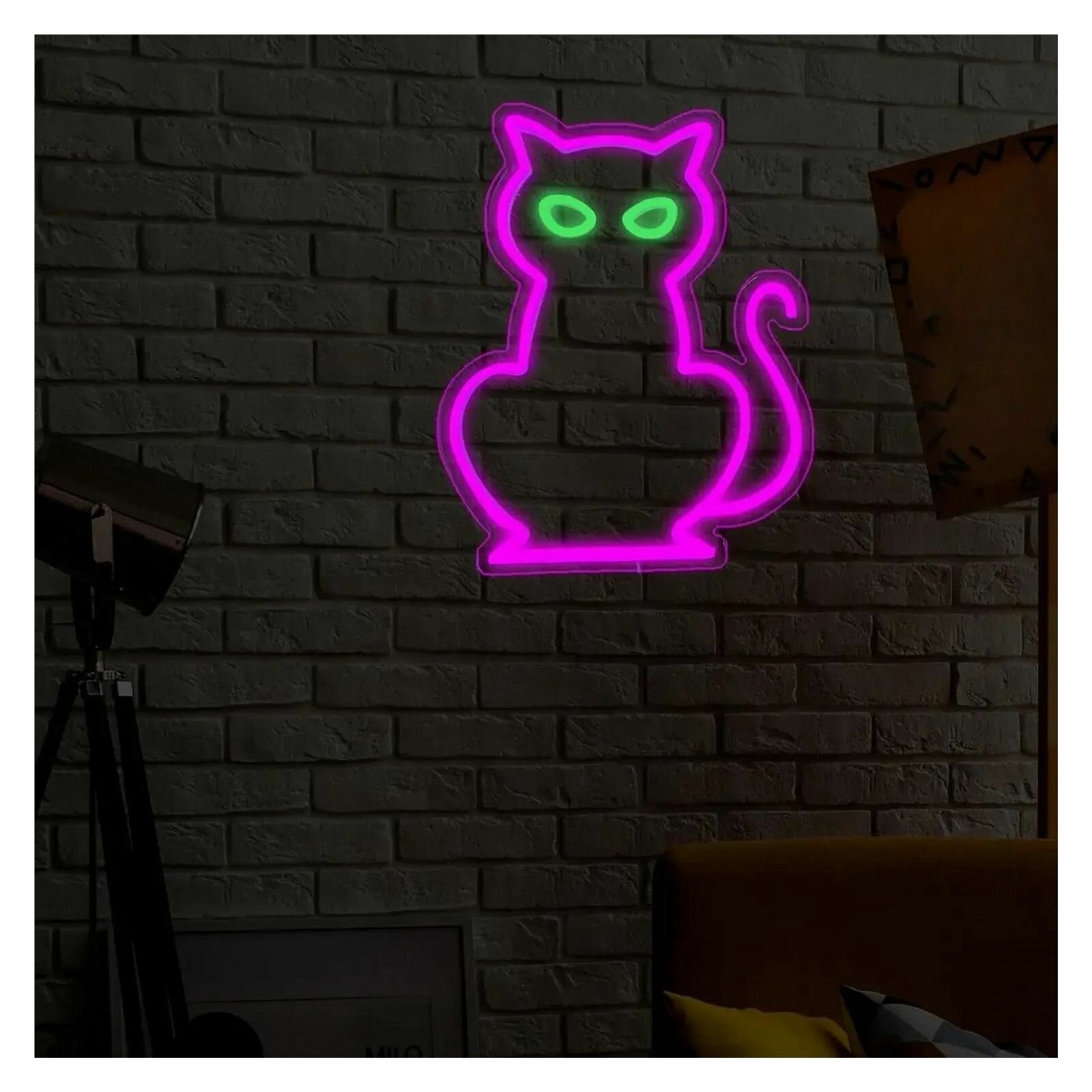 Неоновые Вывески Cat С Питанием От USB, Регулируемая Яркость Для Настенного Декора 30см 38см