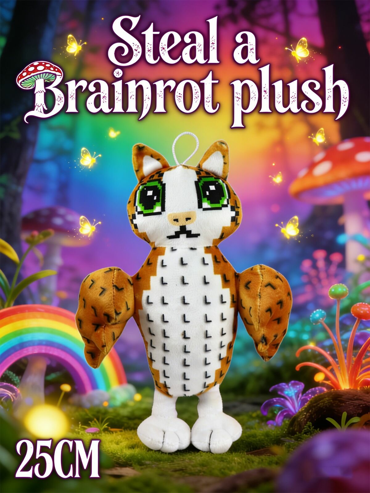 Мягкая игрушка роблокс roblox Укради брейнрот 67 Steal a Brainrot plush ,1 шт