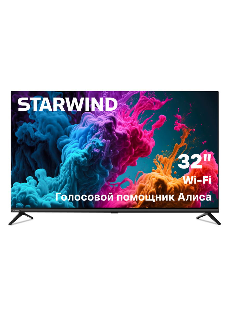 Телевизор LED Starwind 32" SW-LED32SG300 Яндекс. ТВ Frameless черный/черный Smart