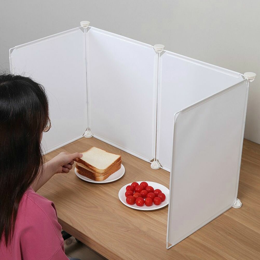 Перегородка Для Рабочего Стола, Защитный Экран, Прямоугольная, Белая, 1 Комплект