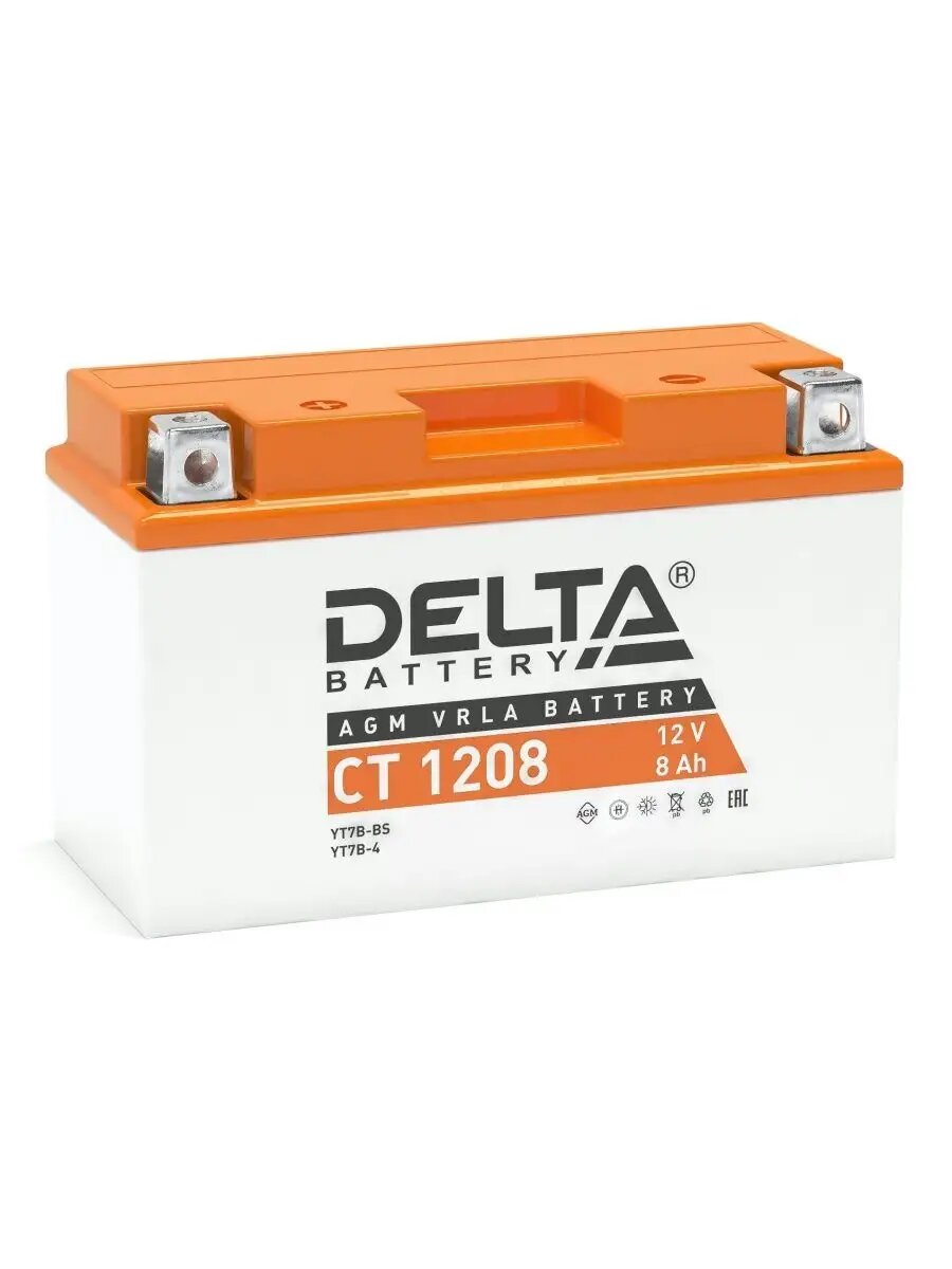 Аккумулятор для мотоцикла 12v 8Ah DELTA CT 1208