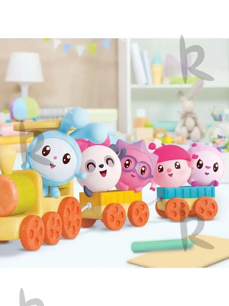 Игрушка для ванной Малышарики набор резиновых фигурок для купания, 5 штук — фото 1
