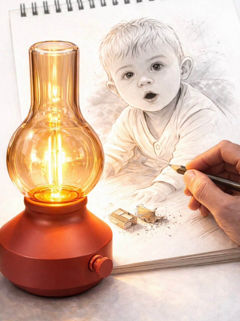 Настольная лампа, декоративный светильник настольный, LED, беспроводной