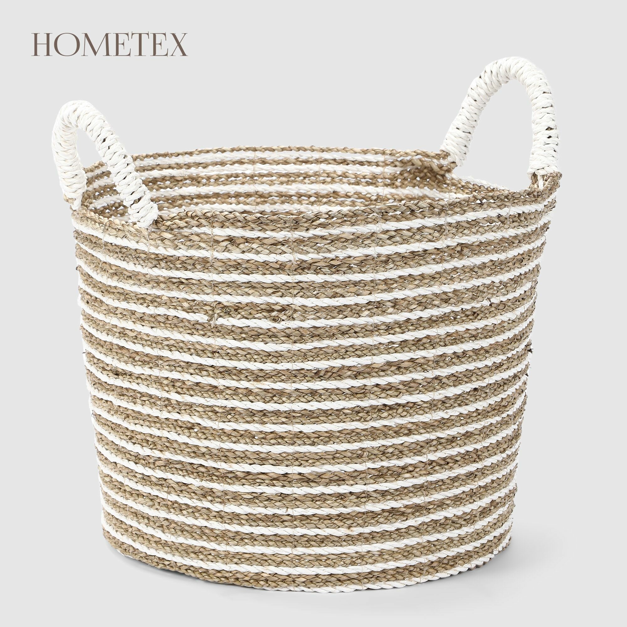 Корзина для хранения круглая Hometex Seagrass mix synthetic размер M