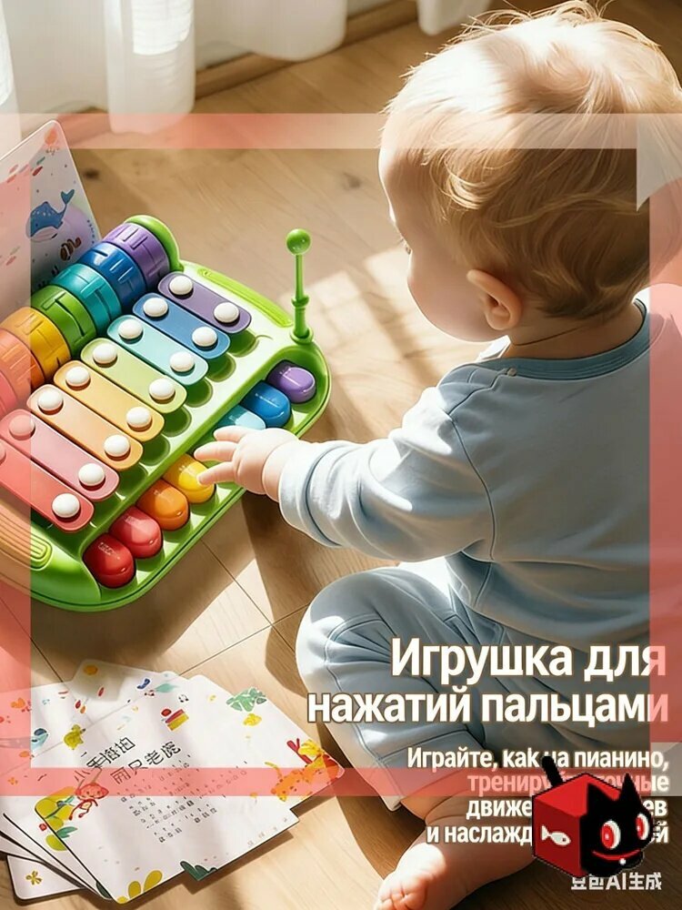 Игрушка для малышей "Ксилофон+Пианино", развитие музыкальных способностей, для детей до 3 лет