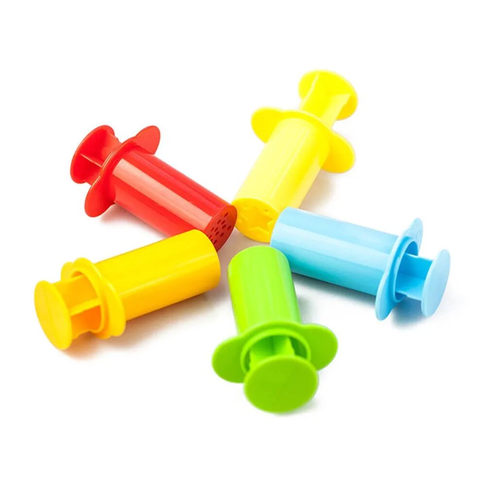 Набор пластилина для лепки 5 цветов, формочки, пластилин для детей с разными текстурами