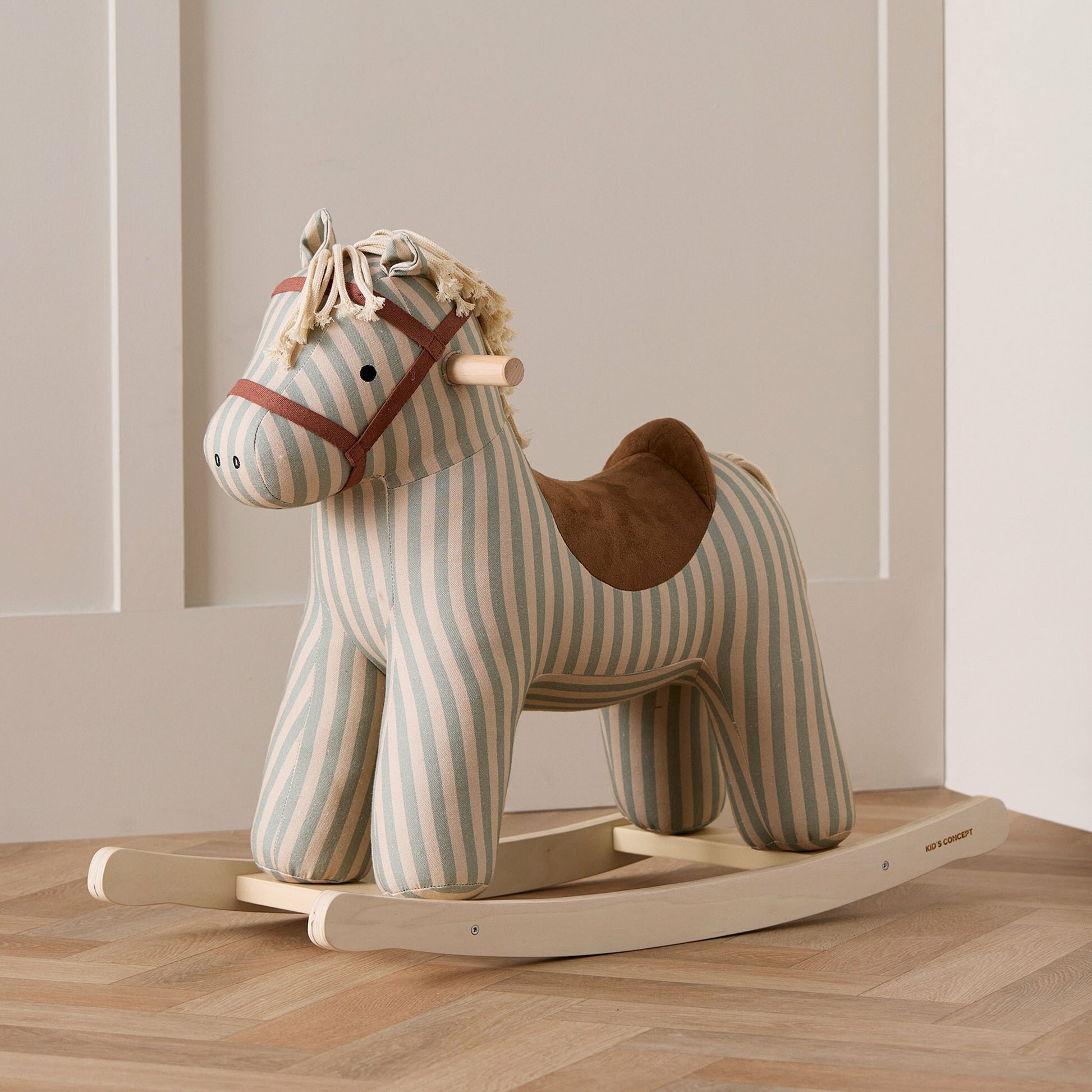 Kid's concept Игрушка-качалка Лошадка Rocking Horse - Blue Stripe