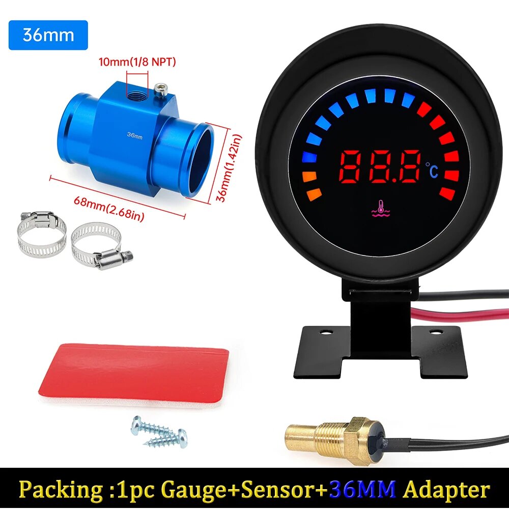 Цифровой термометр для воды, измеритель температуры воды с датчиком и адаптером, WIth36mmBlueAdapter