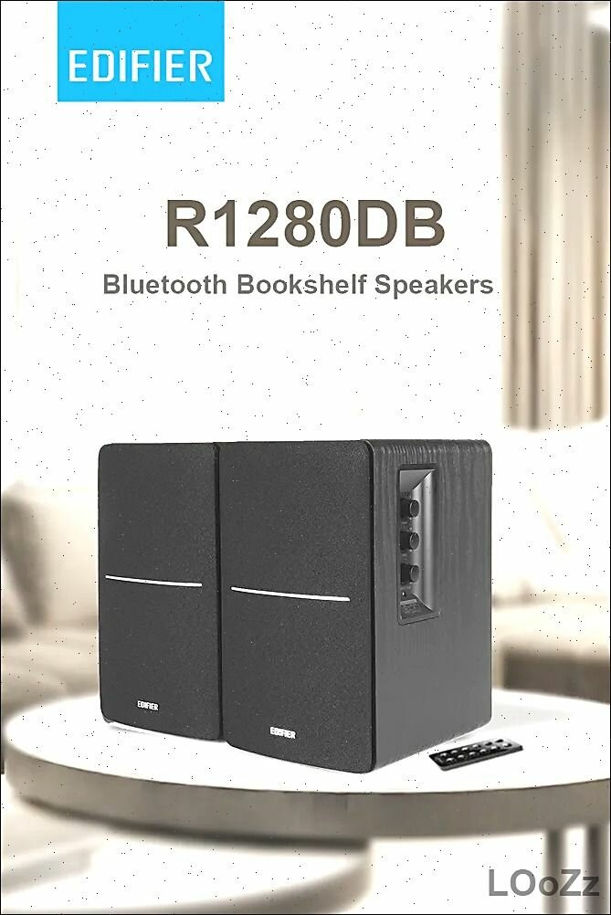 Колонки компьютерные Bluetooth EDIFIER R1280DB black, стереосистема 2.0 , Европейская вилка