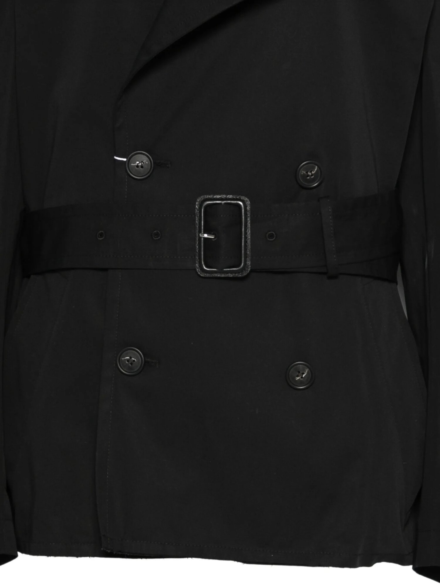 Пальто Maison Margiela Buttoned belted trench coat, размер 52, black / black — фото 1