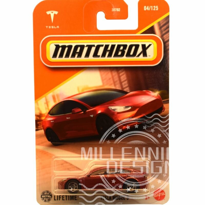 Mattel Matchbox Модель автомобиля из сплава 1:64, Новая модель 2025 года, Серия 25F и E(4-Tesla MODEL3)