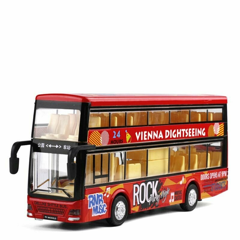 Классическая модель автобуса из сплава Skyhawk simulation double-decker