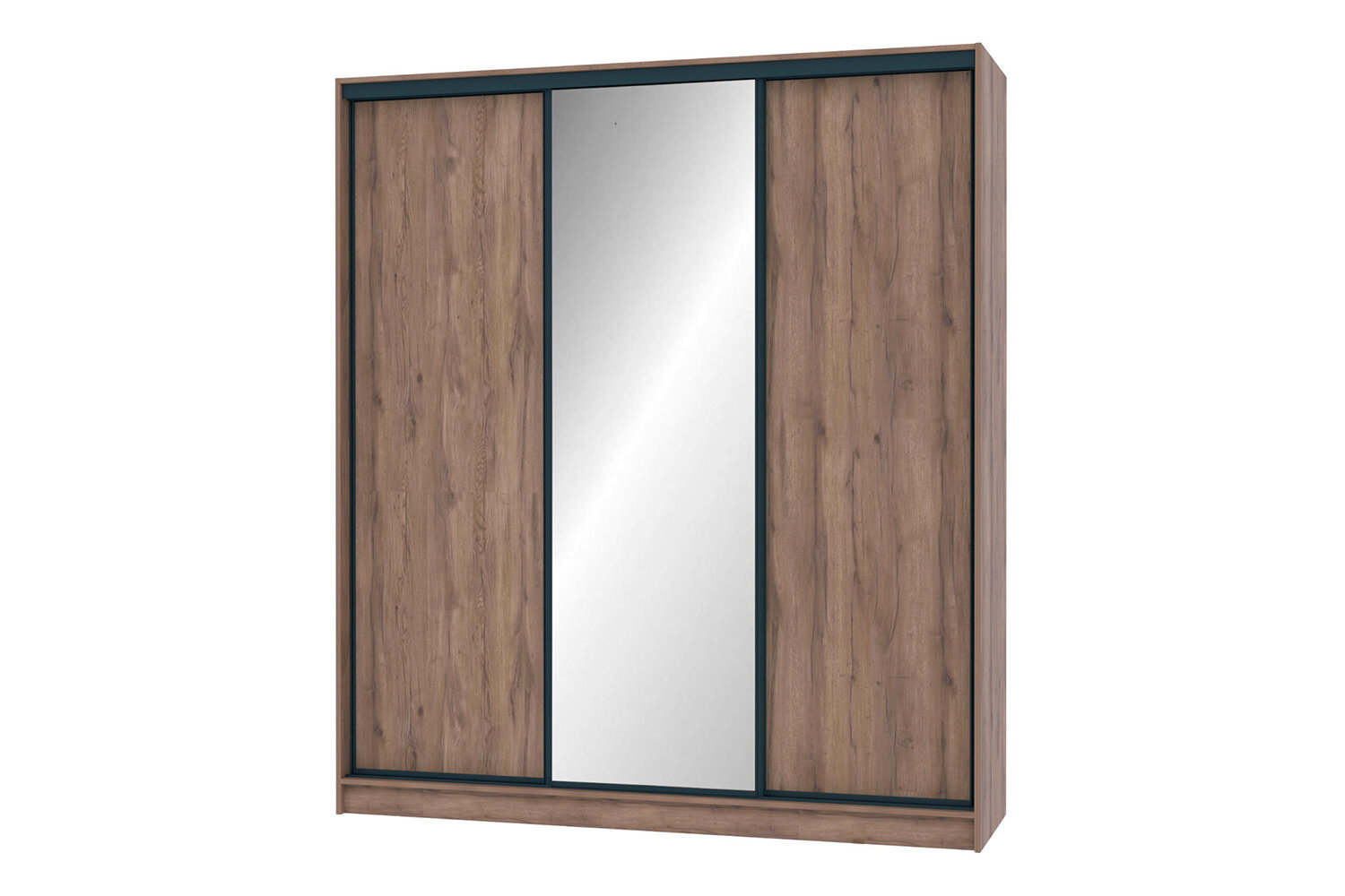 Шкаф-купе Hoff Home, 200х229,5х59,5 см, для одежды, ЛДСП, с зеркалом, дуб табачный Craft