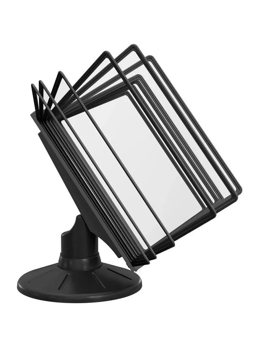 Демосистема настольная, А4, вращающаяся, 10 панелей, черная