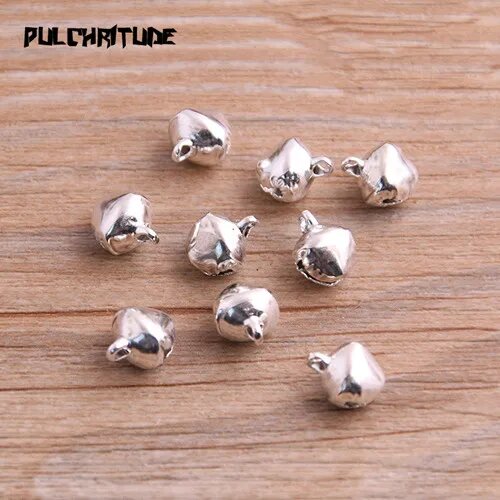 Колокольчики для рукоделия PULCHRITUDE, silver, 6*8 мм