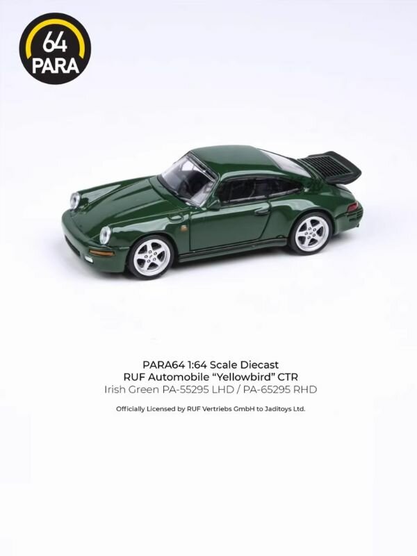 Легкосплавная модель автомобиля/Масштаб 1:64/Porsche 911 RUF CTR1 1987 зеленый