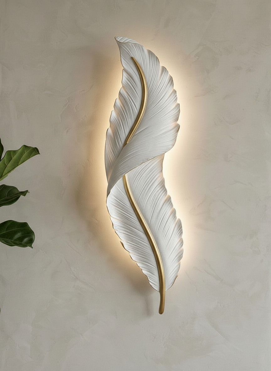 Настенный светильник перо, бра перышко, LED, 3 режима свечения Свет Столицы