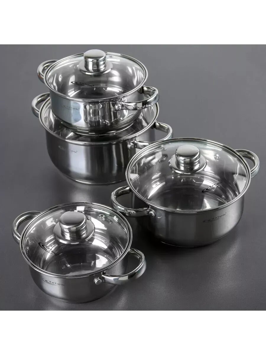 Набор кастрюль 1,6л/2,2л/3,2л/4,2л "Грeтта", 4 предмета