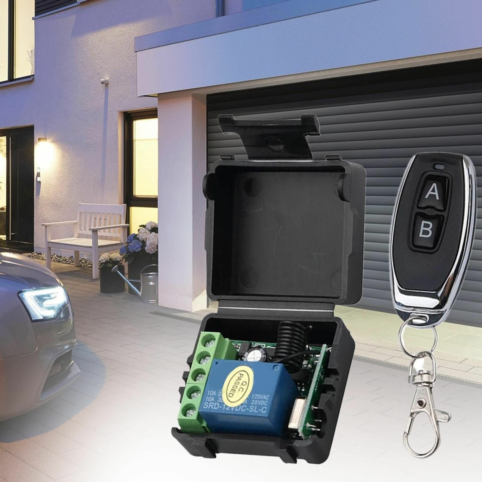 Одноканальный электронный замок постоянного тока 12 В с беспроводным дистанционным управлением для гаражных ворот, электрических дверей, управления освещением, двигателями, насосами