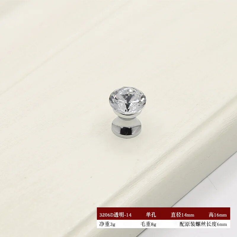 Ручка для мебели 3206D-Transparent-14