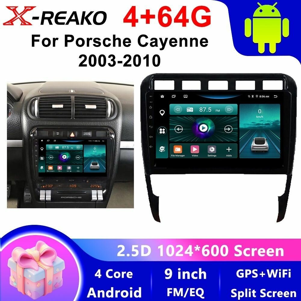 Штатная магнитола для Porsche Cayenne Porshe/Порш Каен Порше Кайен Android 2din головное устройство мультимедиа