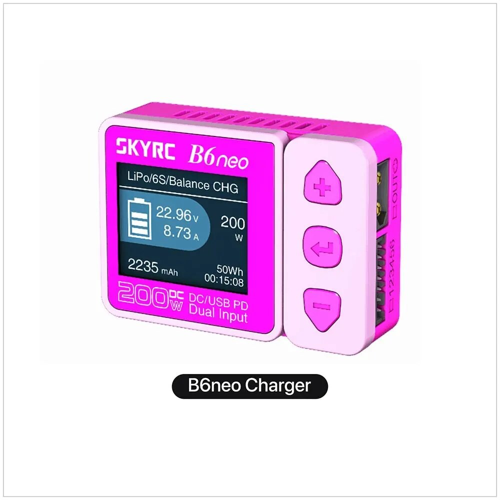 Зарядное устройство SkyRC B6neo для LiPo/LiFe/Lilon/LiHV/NiMH/NiCd/Pb аккумуляторов, DC/USB PD, 200W