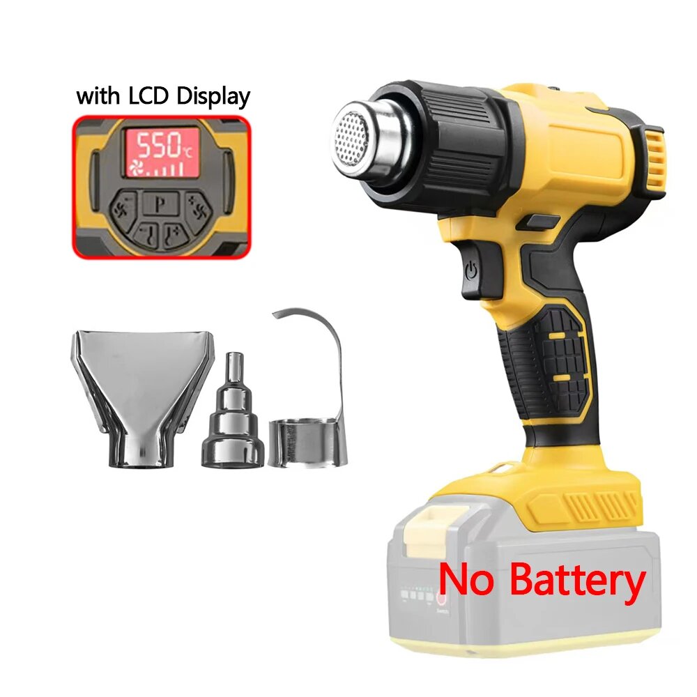 VILASTING Горячий воздушный пистолет 550℃ для батареи Dewalt 18В