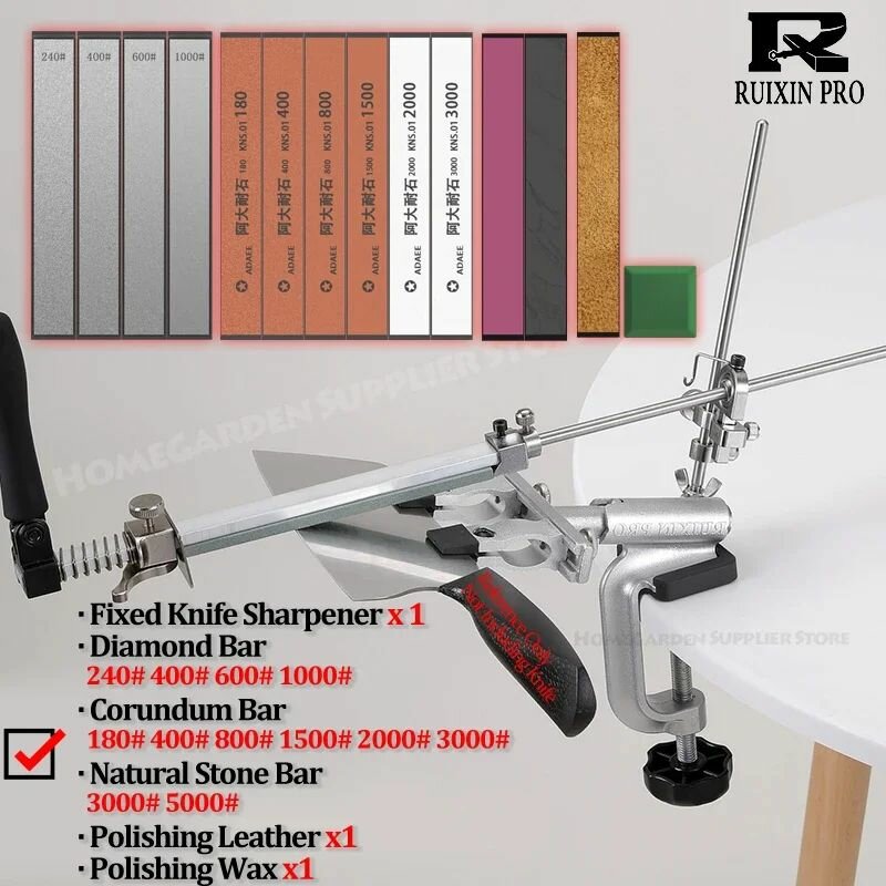 RUIXIN Pro RX009 2023 Новая точилка для ножей с фиксированным углом, полный набор кухонных аксессуаров, инструментов