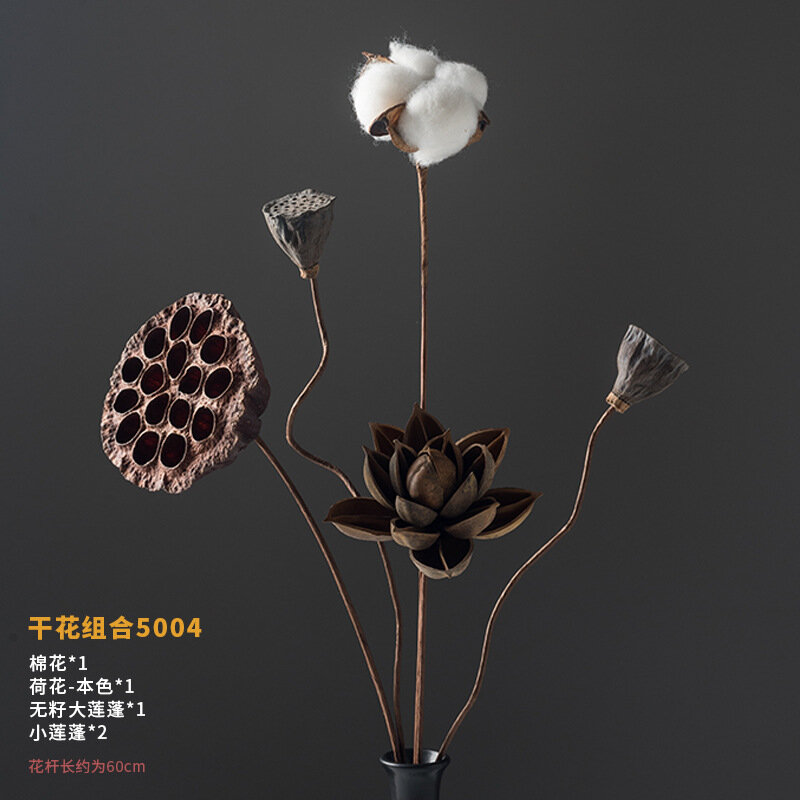Букет из сухих цветов, декоративные украшения из настоящих цветов, лотос, высушенные на воздухе коробочки лотоса, натуральный корень лотоса, цветочная композиция в стиле дзен, украшение гостиной в китайском стиле.